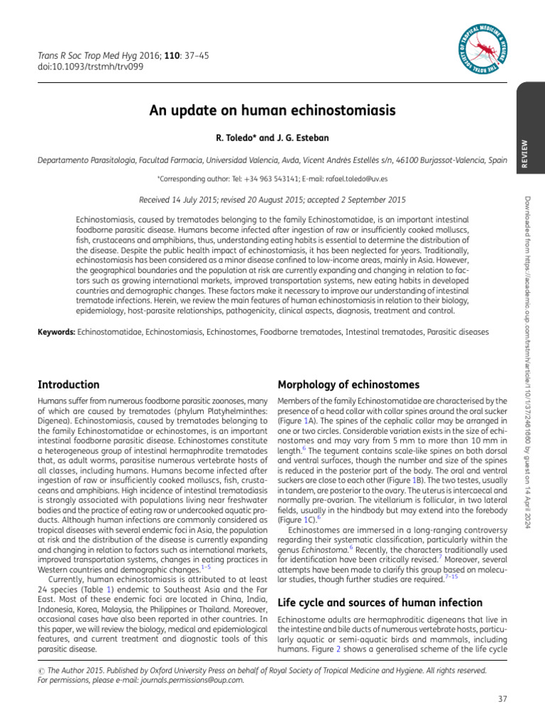 An update on human echinostomiasis | PDF