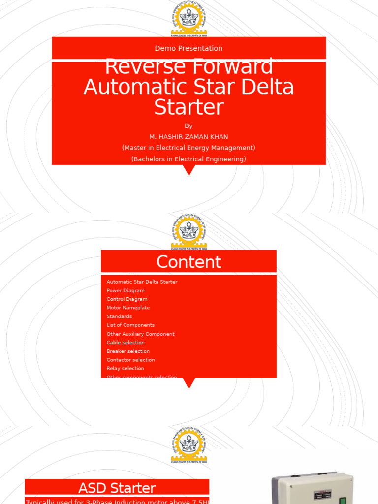 Reverse Forward Automatic Star Delta Starter | PDF | Relay | Switch