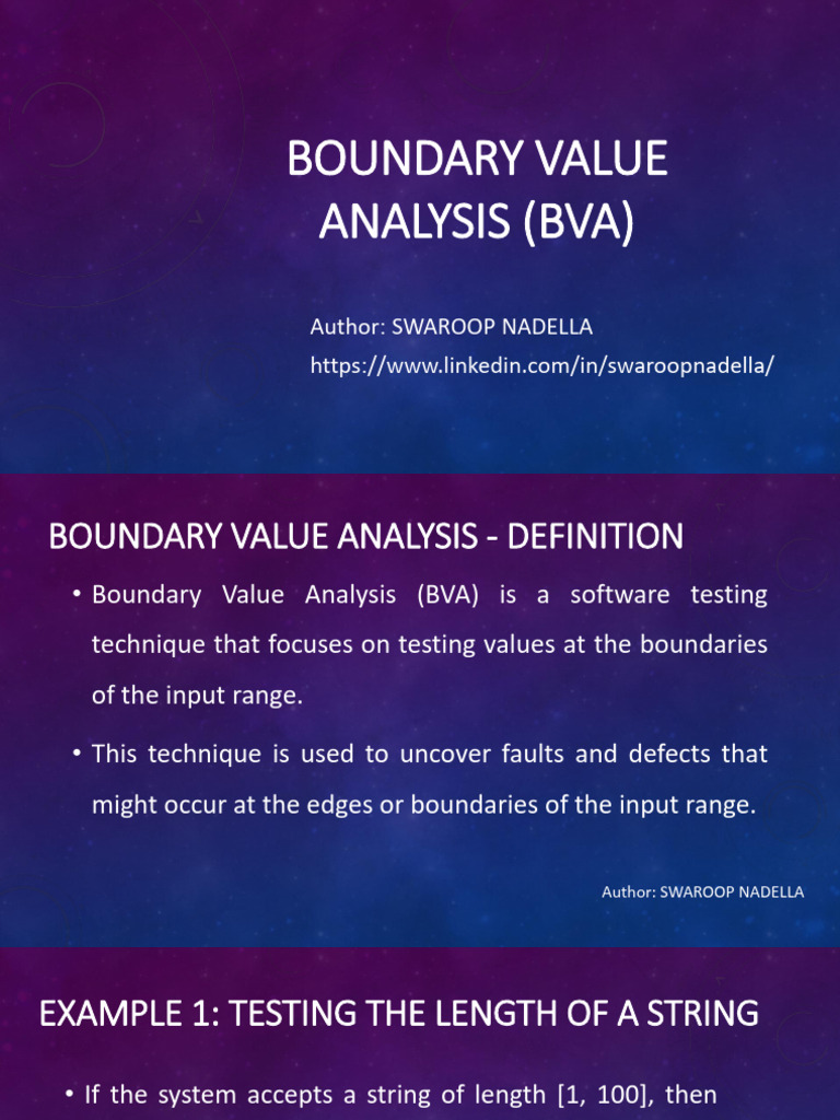 Boundary Value Analysis With Examples | PDF