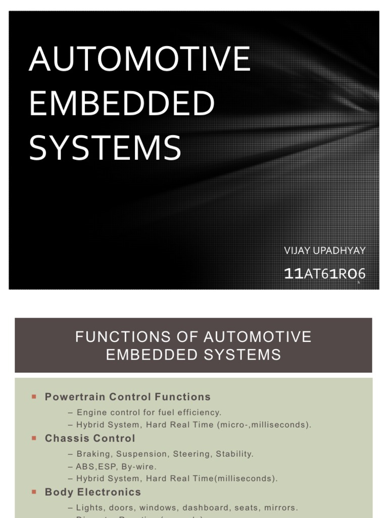 Automotive Embedded System | PDF | Control Flow | Computer Network