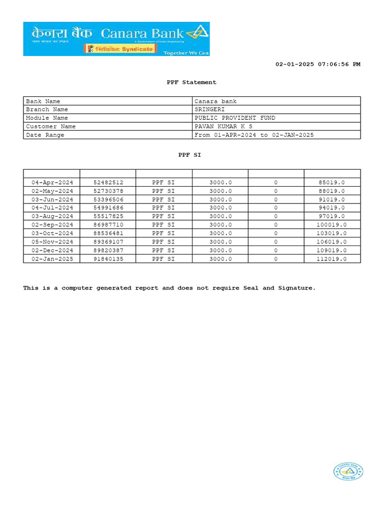 canara_ppf_account_statement_2025-01-02 19-06-58.320696w | PDF