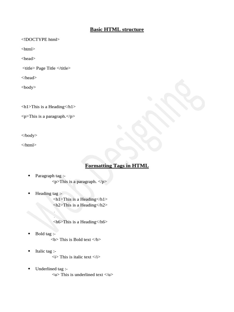 web designing (HTML & CSS) | PDF | Html Element | Text web designing (HTML & CSS) | PDF | Html Element | Text