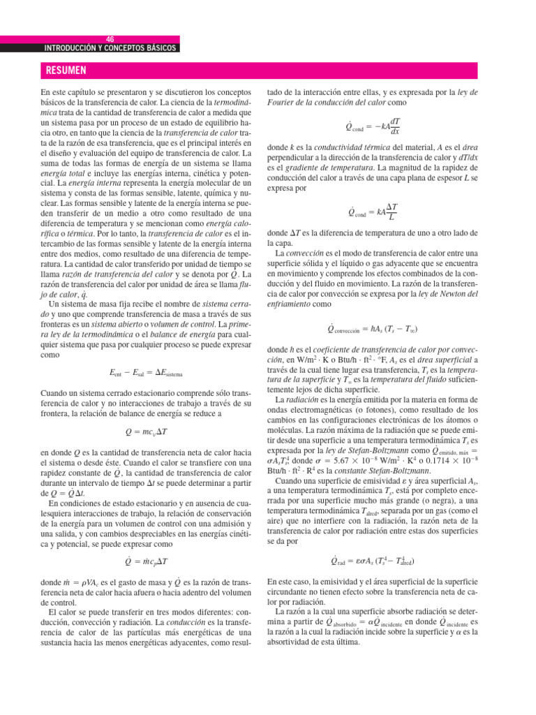 TTC T4 Resumen | PDF | Conduccion termica | Calor