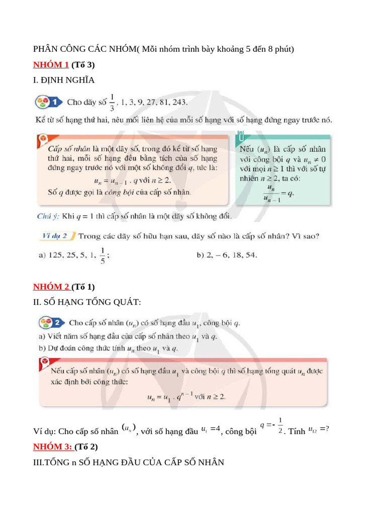 Phân Công Các Nhóm | PDF