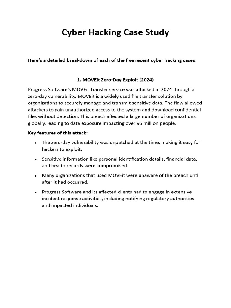 Cyber Hacking Case Study 2 | PDF | Security | Computer Security