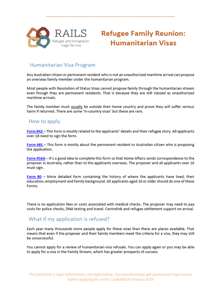 Humanitarian Visa Application Guide | PDF | Travel Visa | Refugee