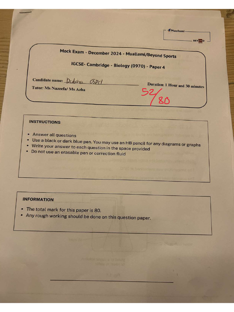 Rubina Biology Paper4 | PDF