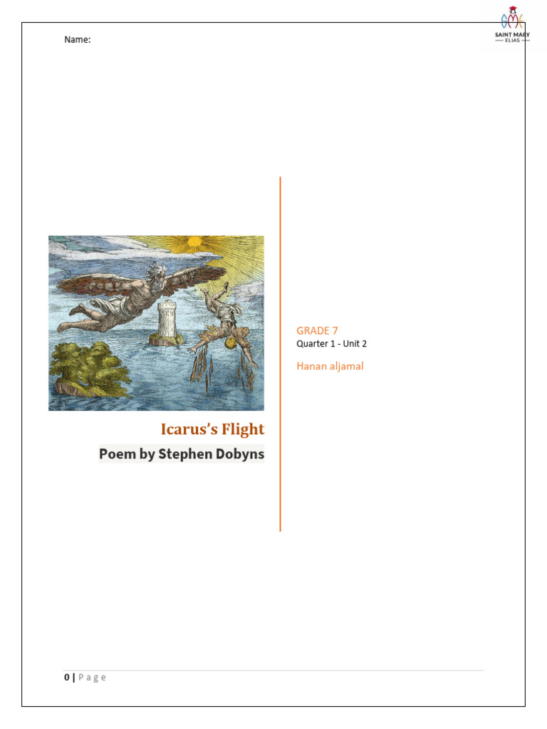 Analysis of "Icarus's Flight" Poem | PDF