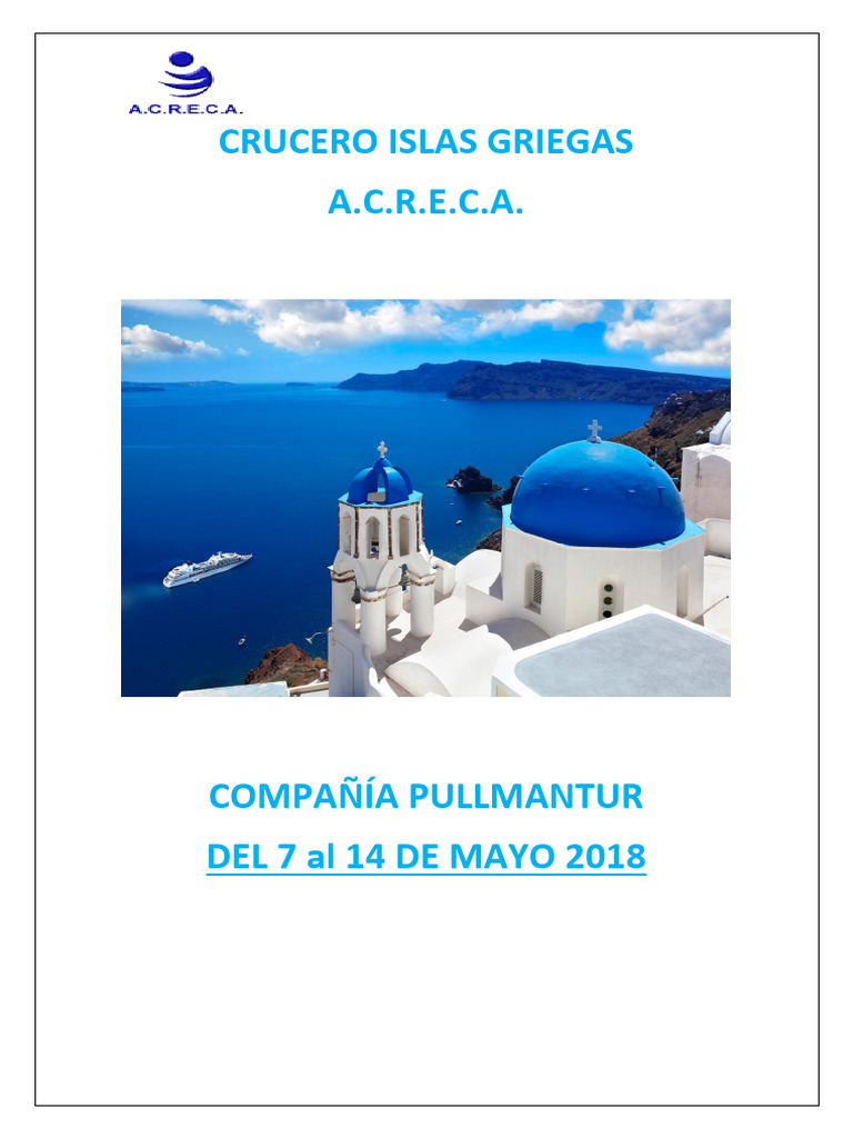 Crucero por las Islas Griegas 2018 | PDF | Creta | Atenas