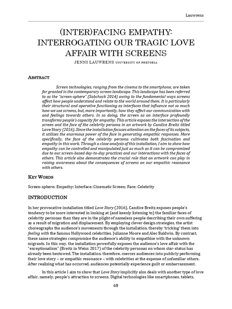 (Inter)Facing+Empathy | PDF | Empathy | Phenomenology (Philosophy)