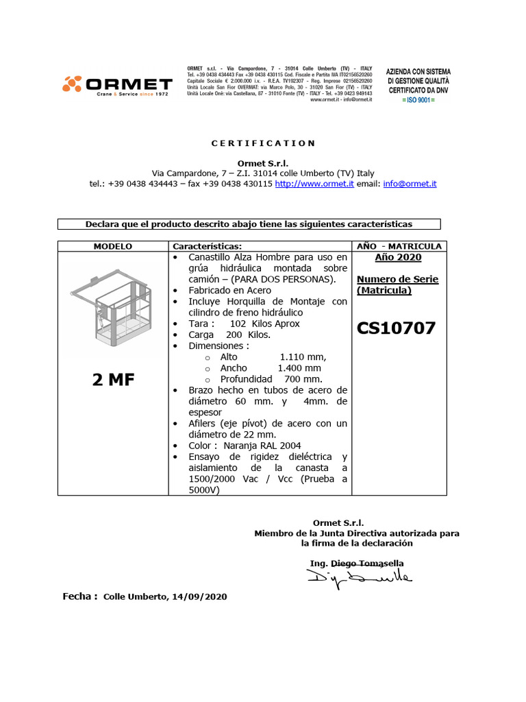 Certificacion 2MF - CS10707 | PDF