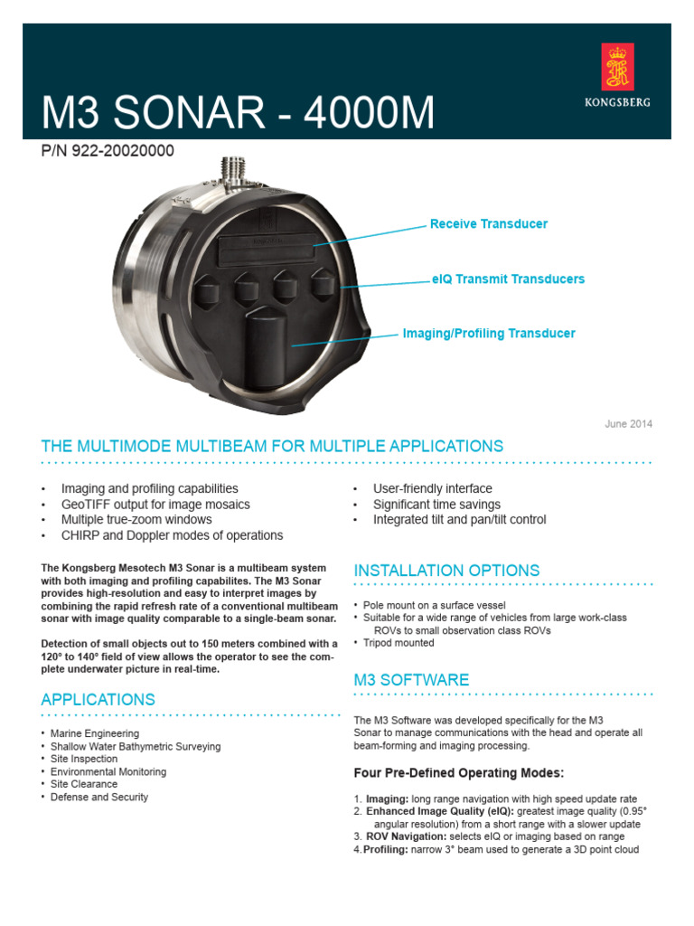 03_kongsberg_m3 | PDF | Sonar