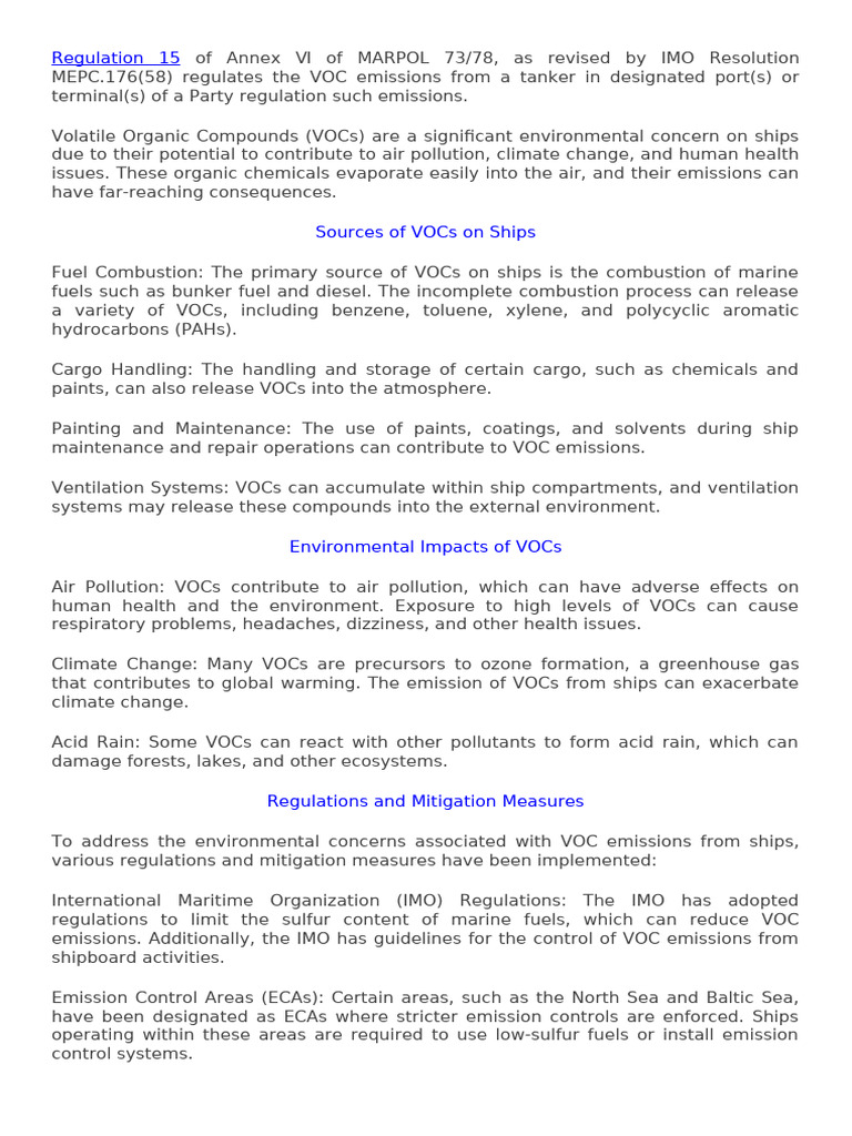 VOC Management Plan | PDF | Volatile Organic Compound | Environmental ...