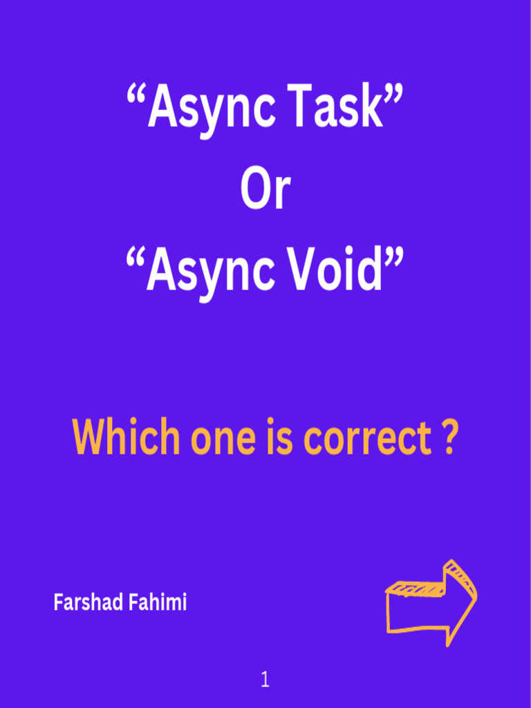 Async Task or Async Void 1685395446 | PDF | Computing | Software Engineering
