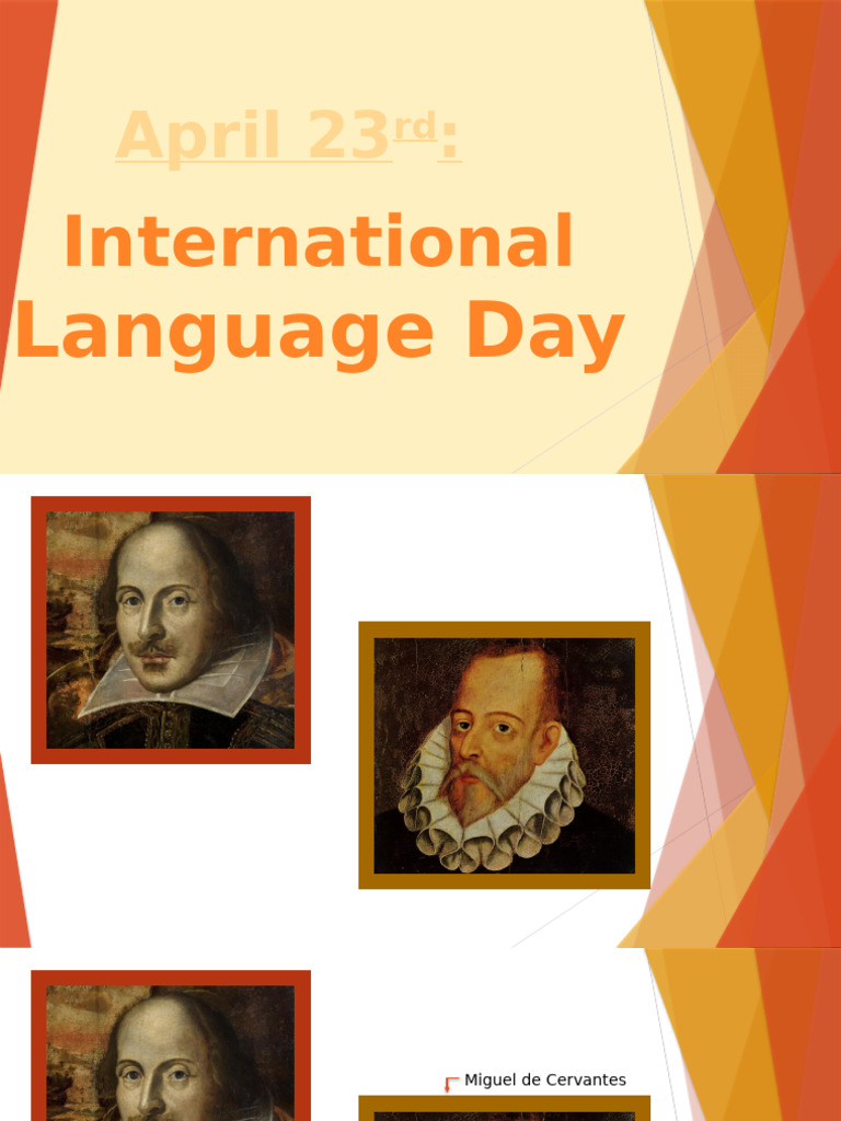 Language Day | PDF | Miguel De Cervantes | William Shakespeare