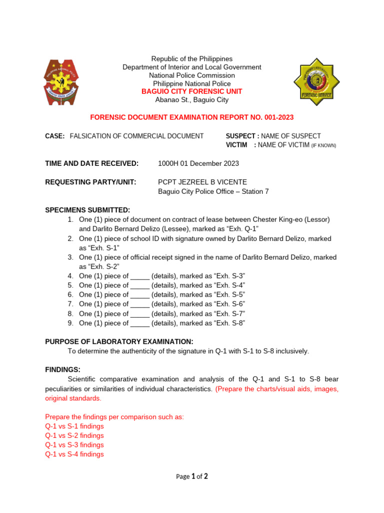 QD Technical Report | PDF | Forensic Science | Lease