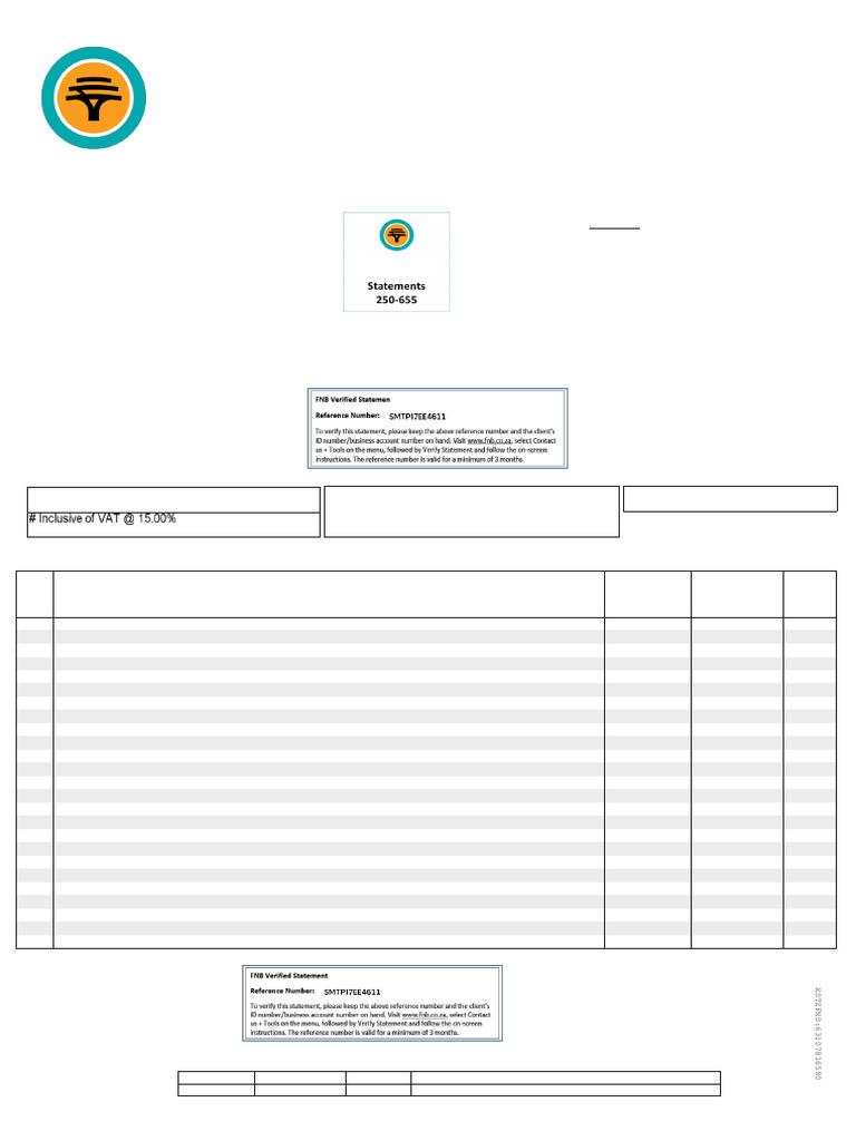 Fnb Statement Benjamin (1) | PDF | Credit Card | Annual Percentage Rate