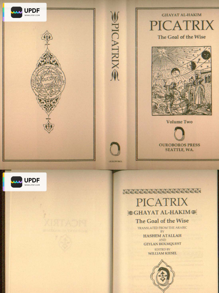 Picatrix - Ghayat Al-Hakim - The Goal of The Wise Translated From The ...