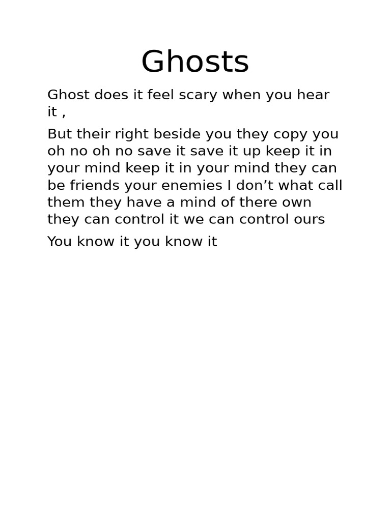 Ghosts | PDF