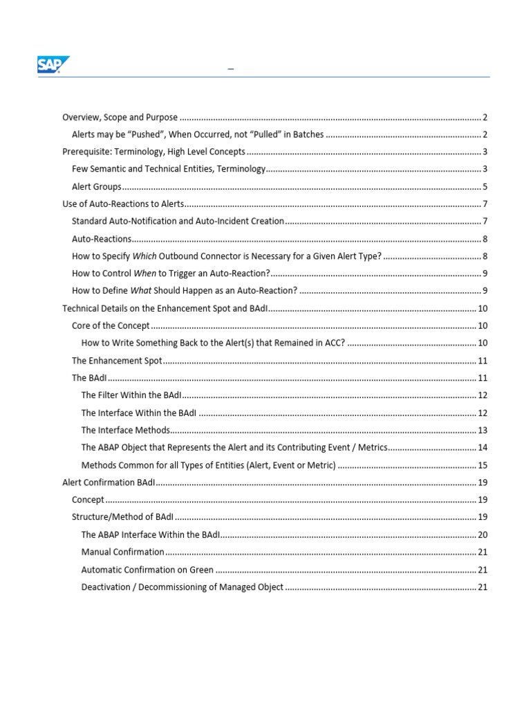 FocusedRun Alert Consumer BAdI Interface | PDF | Databases | Interface (Computing)