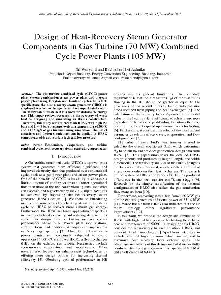 HRSG Design for Gas Turbine Systems | PDF | Power Station | Steam