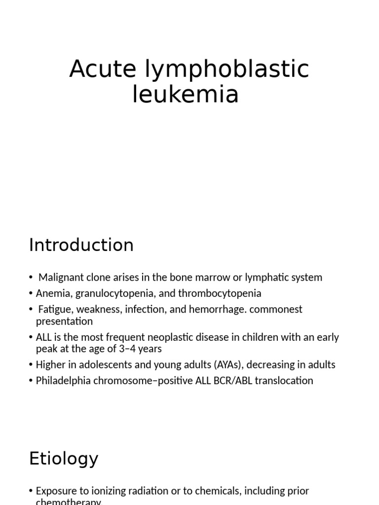Acute Lymphoblastic Leukemia (1) | PDF | Leukemia | Immunotherapy