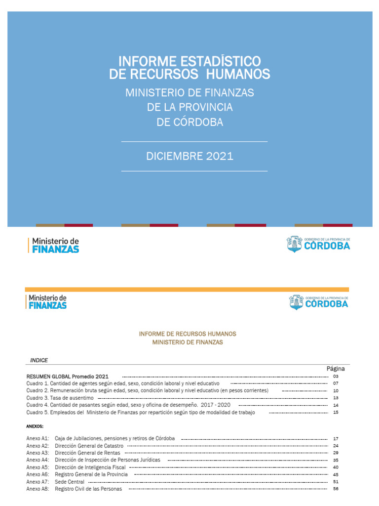 00 Informe RRHH DICIEMBRE 2021 | PDF | Jubilación | Gerontología