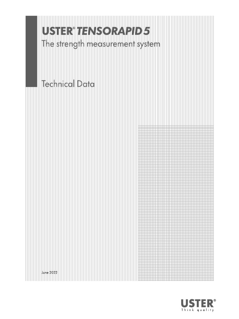 Uster Tensorapid 5 | PDF