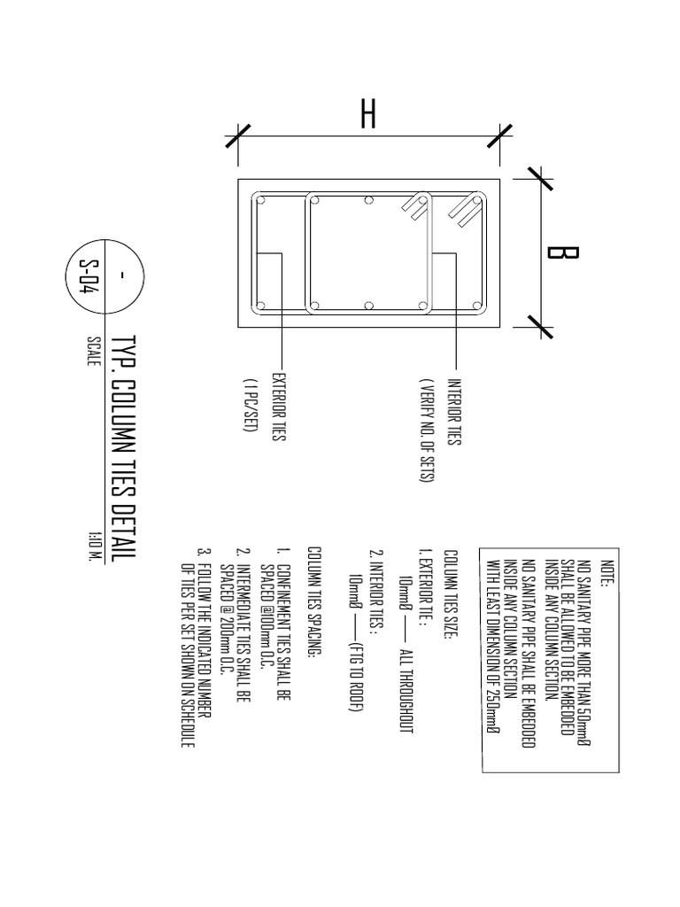 Column Tie Specifications and Guidelines | PDF
