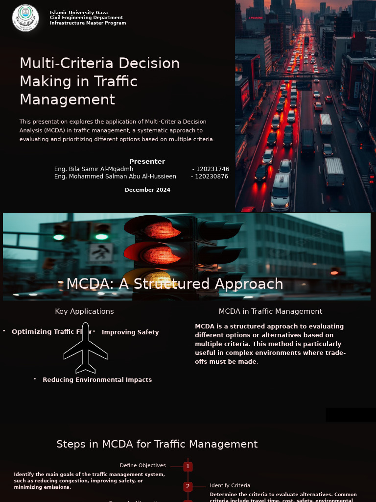 Multi Criteria Decision Making in Traffic Management | PDF