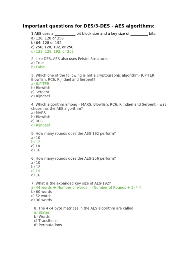 Important Questions For DES | PDF | Applied Mathematics | Espionage Techniques