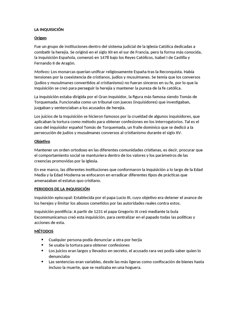 La Inquisición | PDF | Inquisición | Inquisición española