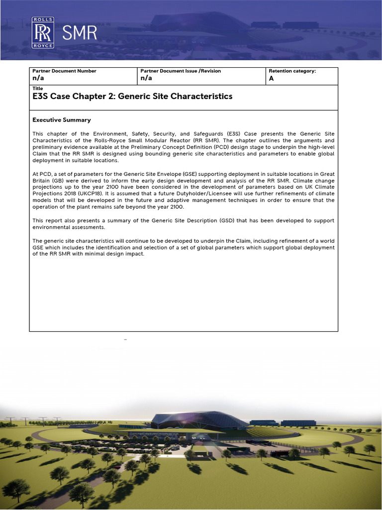 E3S Case: RR SMR Site Characteristics | PDF | Climate Change ...