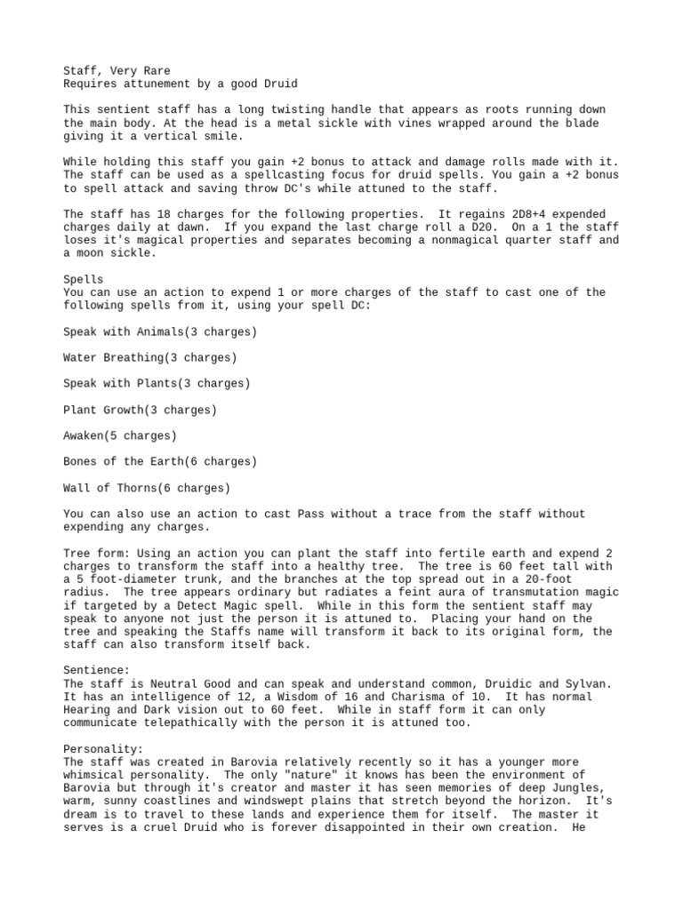 Staff of The Grinning Moon | PDF