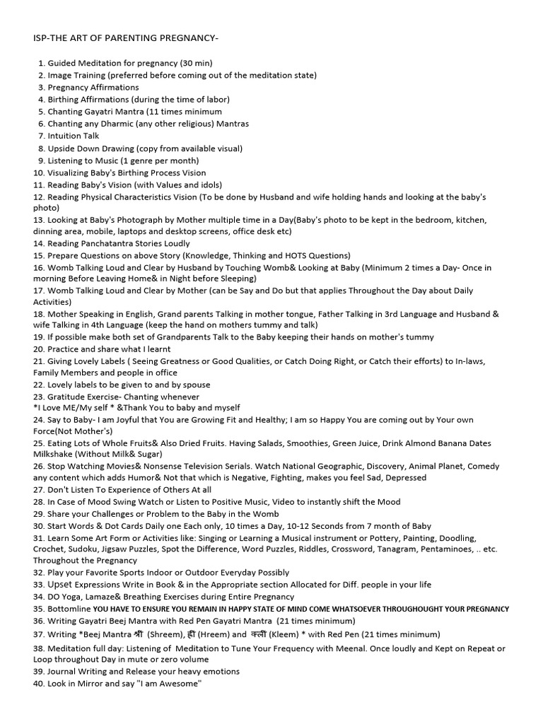 Pregnancy Mindfulness Guide | PDF | Mantra