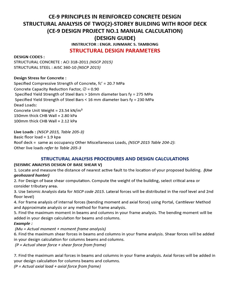 CE9-PROJECT-2024 | PDF | Strength Of Materials | Mechanical Engineering