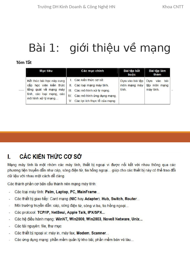 MangMayTinh B1 | PDF