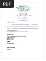 Blank Surgery Orders | PDF | Surgery | Orthopedic Surgery