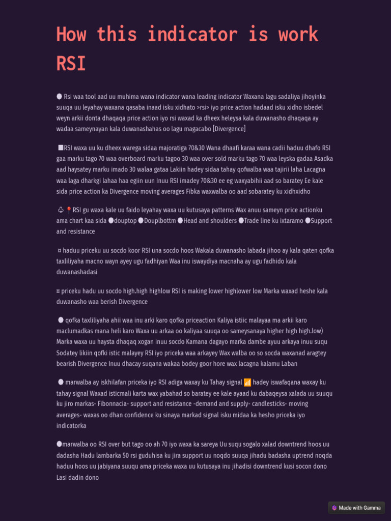 RSI Indicator: Understanding Divergence | PDF