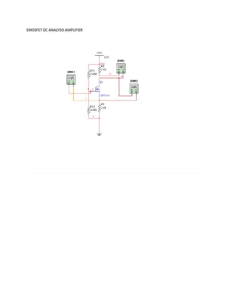 Emosfet DC Analysis Amplifier | PDF