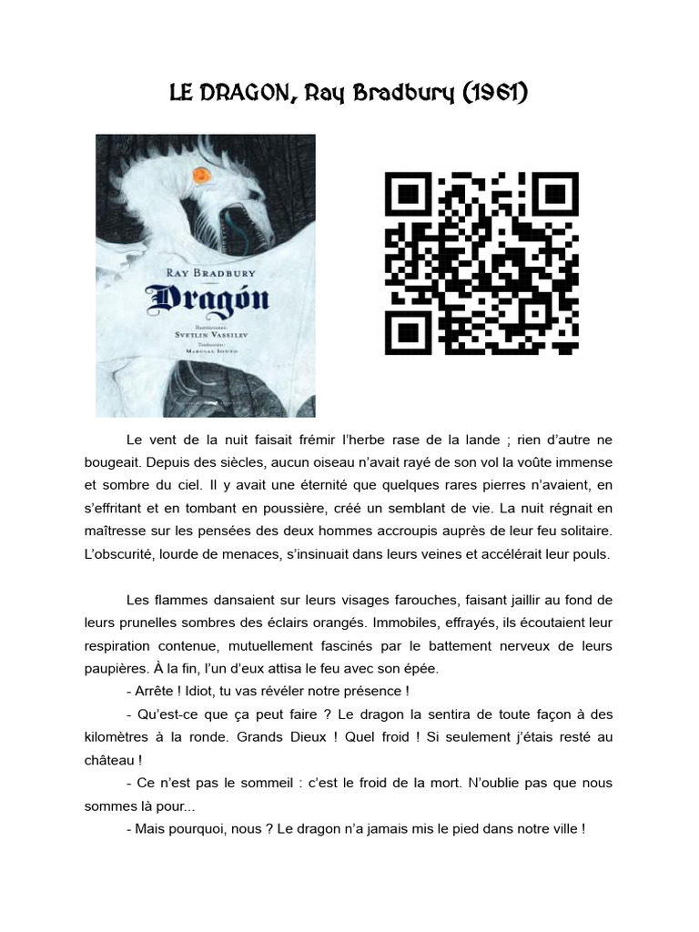 Le Dragon, Ray Bradbury (1961) | PDF