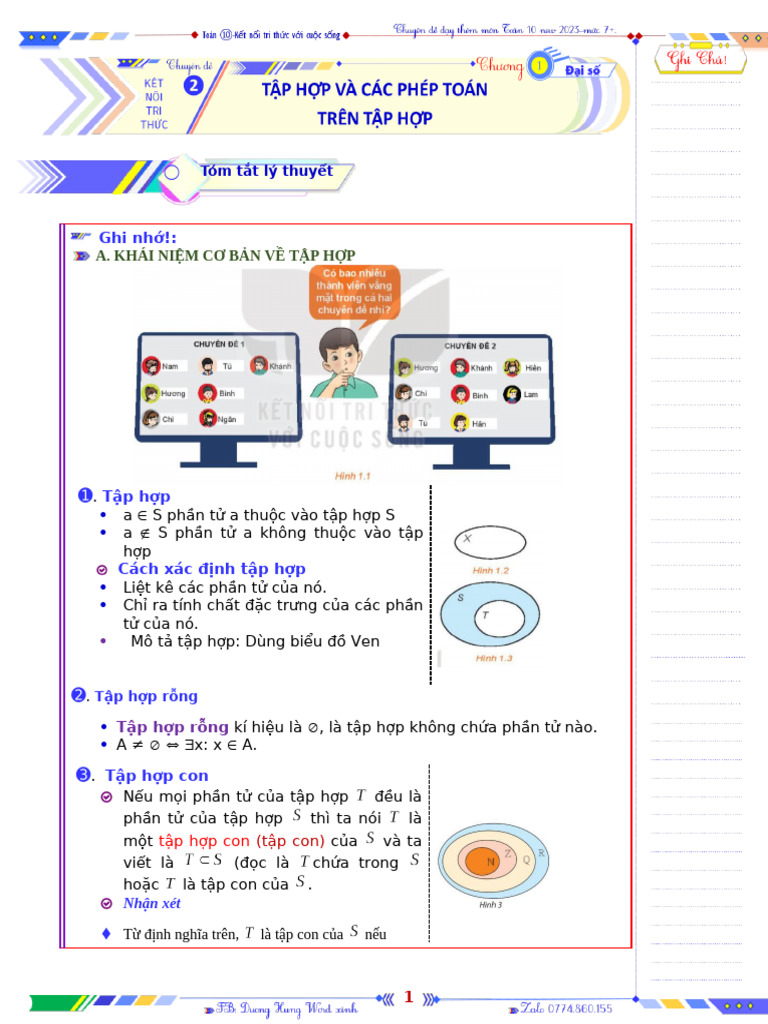 Ds 10-c1-b2-Tap Hop- Cac Phep Toan Tap Hop-kntt | PDF