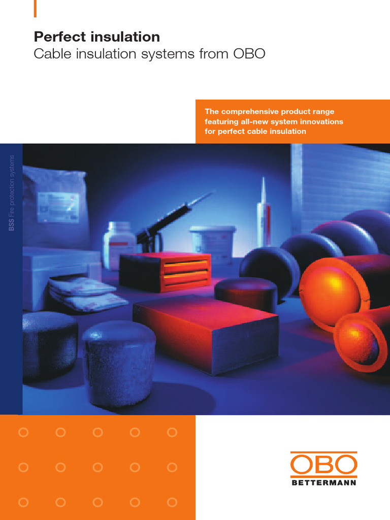 OBO Cable Insulation Solutions Overview | PDF | Wall | Pipe (Fluid ...