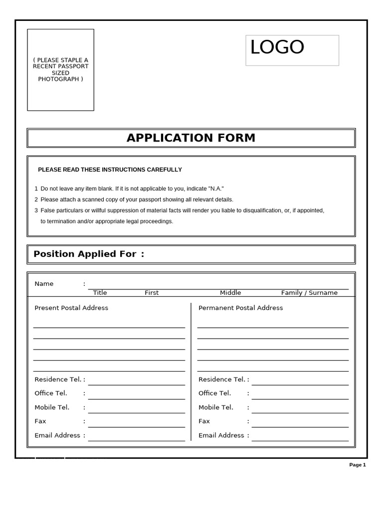 Application Blank | PDF | Salary