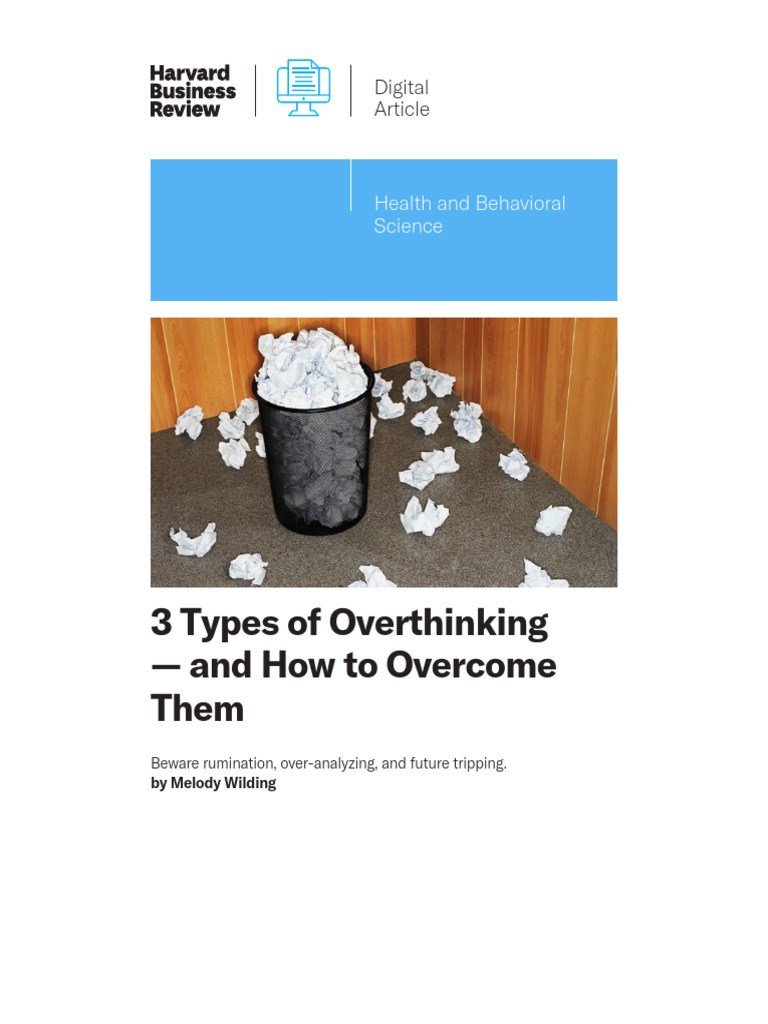 3 Types of Overthinking - and How To Overcome Them | PDF | Decision ...