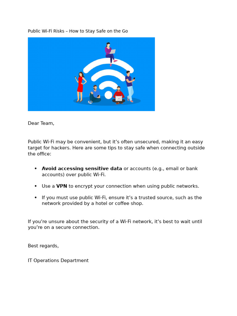 Public Wi-Fi Safety Tips | PDF
