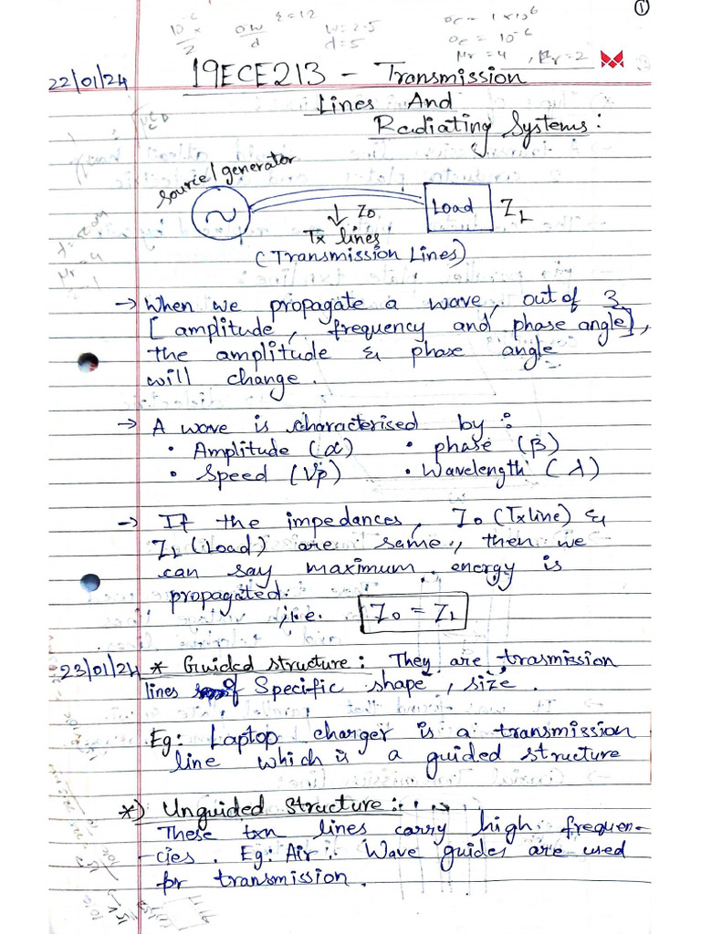 SVA Transmission Lines Notes | PDF