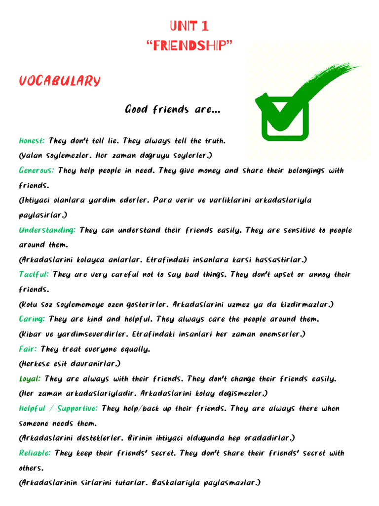 Class 8 Unit 1 Teacher Notes | PDF