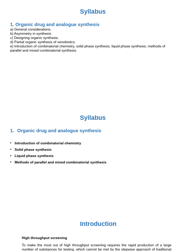 lecture 2 | PDF | Organic Synthesis | Chemistry