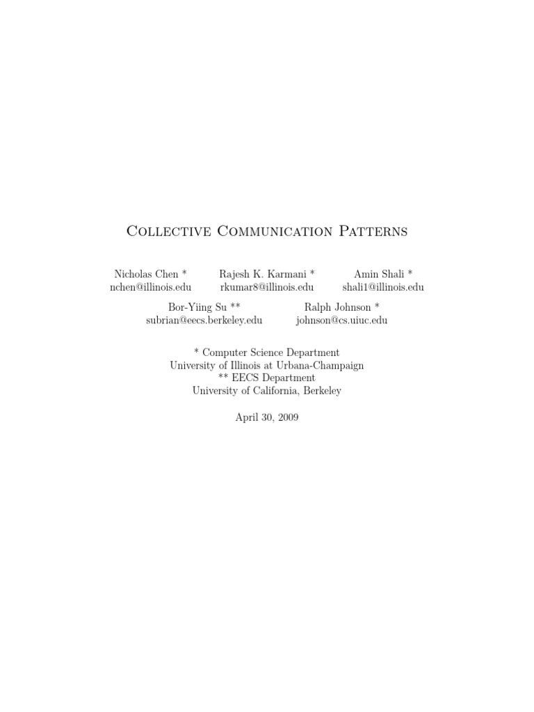 Communication Pdf Message Passing Interface Parallel Computing